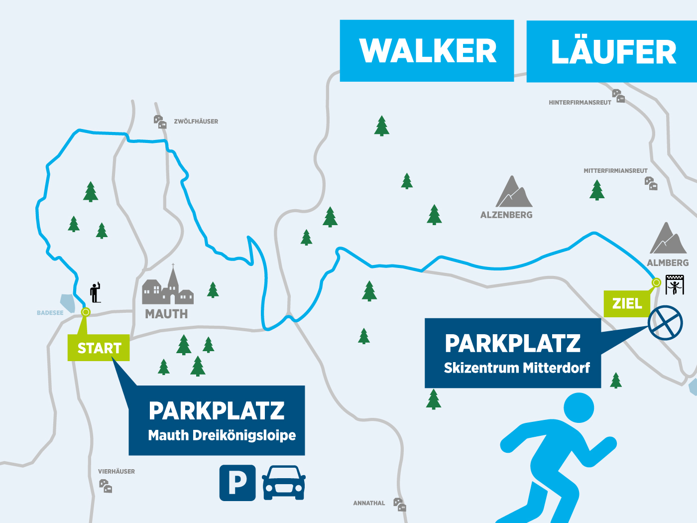 Strecke am Almberg in Mauth | Heimat Trails Trophy 2023